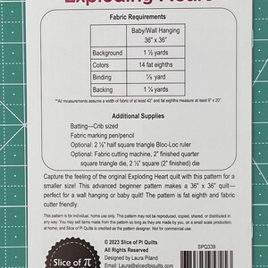 Mini EXPLODING HEART Patchwork Quilt Pattern From Slice of Pi Quilts - Etsy