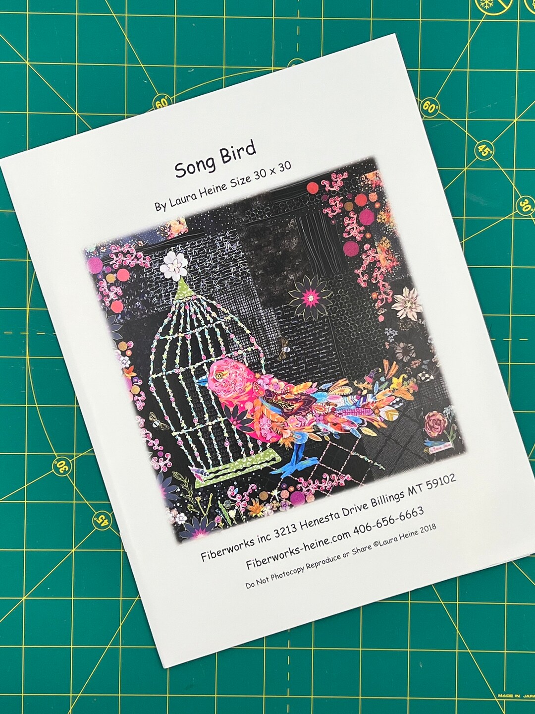Song Bird Collage Quilt Pattern by Laura Heine of Fiberworks - Etsy
