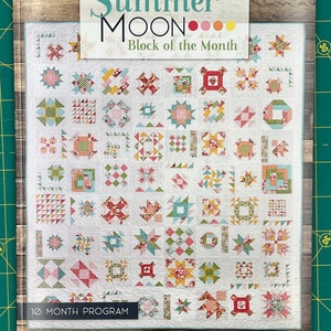 Summer Moon Sampler Patchwork Quilt Pattern Block of the Month Book - Etsy