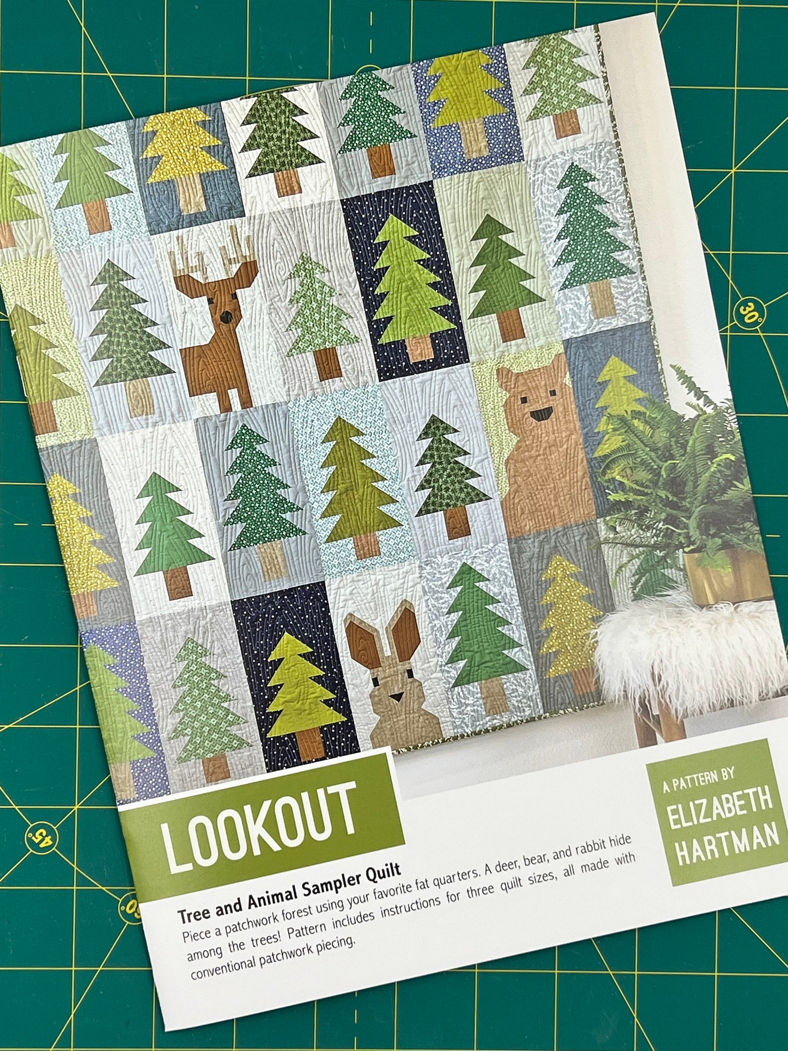 Lookout Forest Animals in Trees Quilt Pattern by Elizabeth Hartman - Etsy