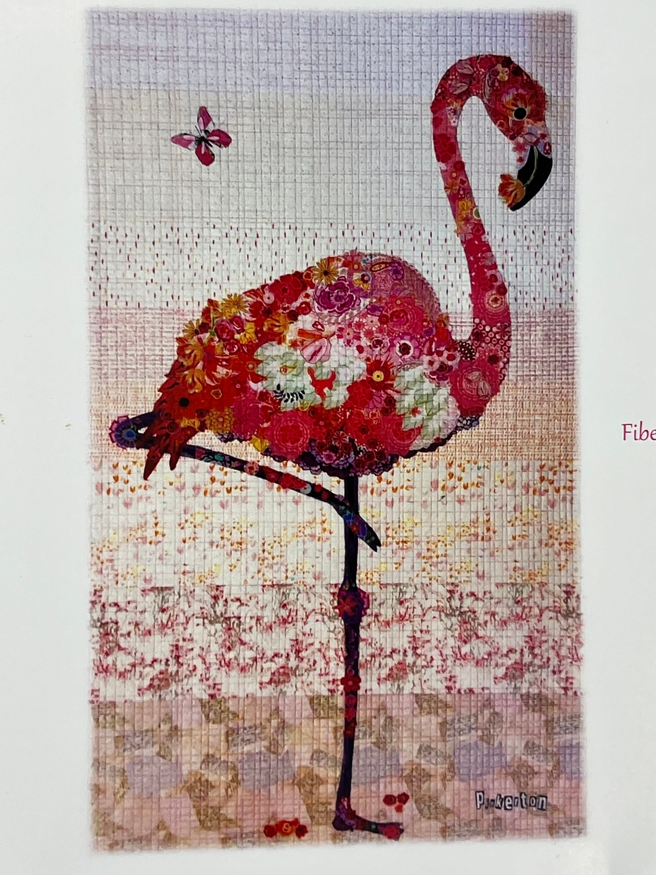 Pinkerton Flamingo Collage Quilt Pattern by Laura Heine of Fiberworks ...