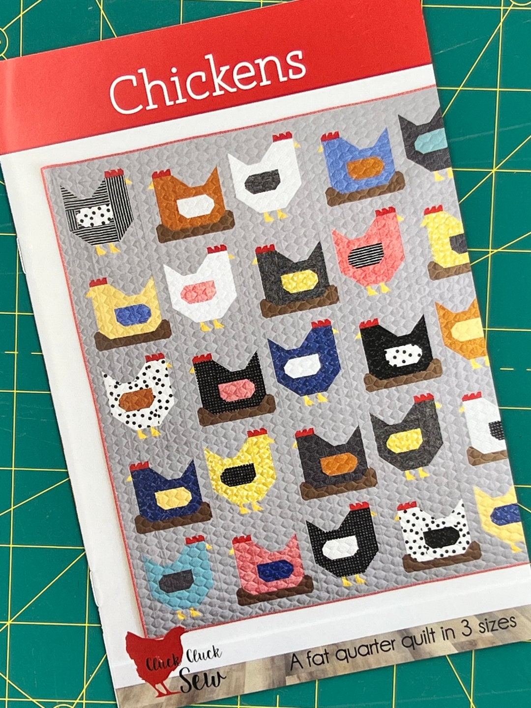 Chickens Traditionally Pieced Patchwork Scrap Quilt Pattern From Cluck ...