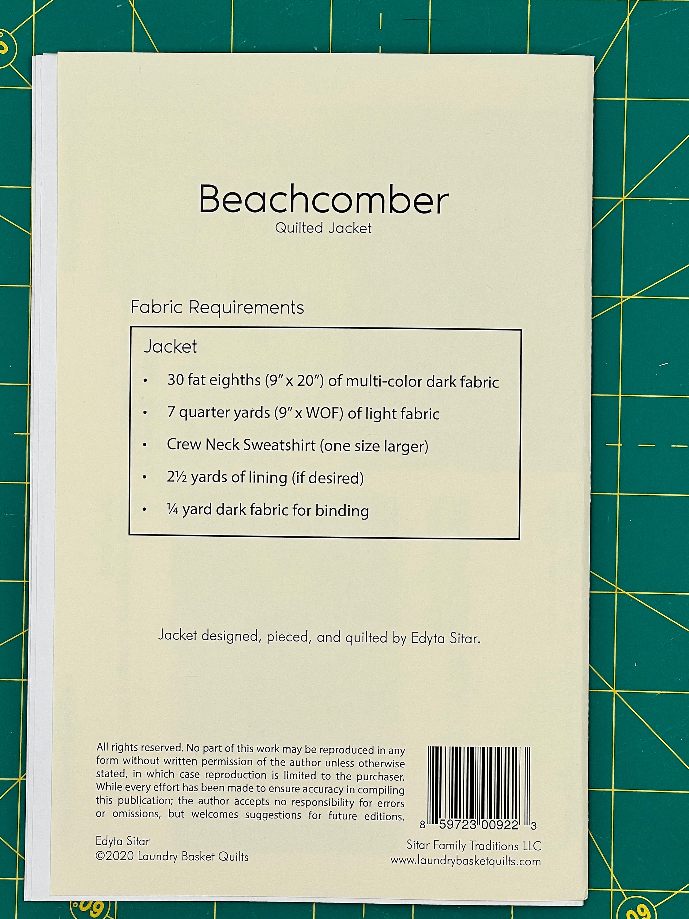 Beachcomber Quilted Jacket Pattern by Edyta Sitar of Laundry Basket Quilts - Etsy