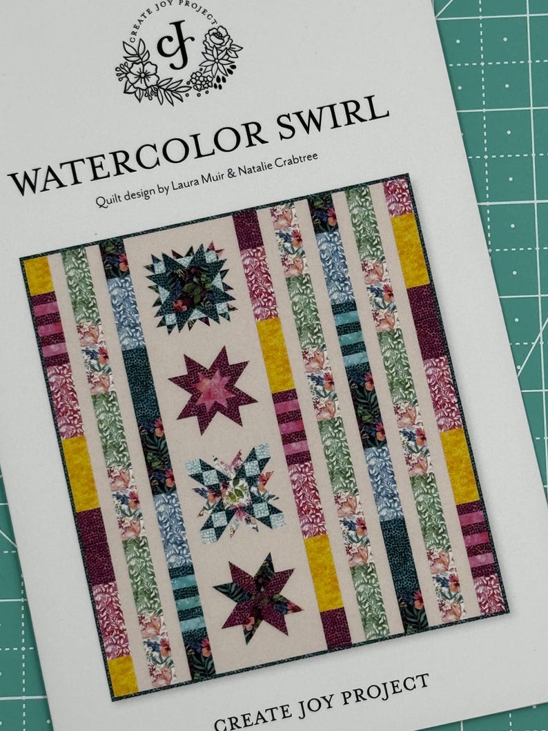 Water Color Swirl Quilt Pattern, A Fast and Easy Traditionally Pieced ...