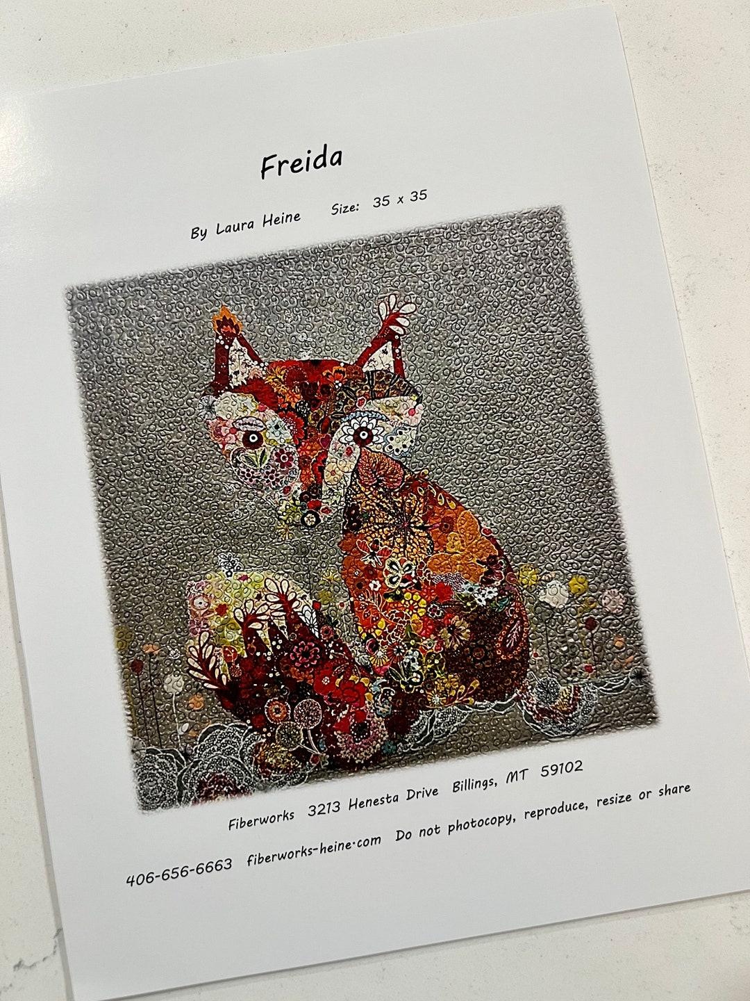 Freida Fox Collage Quilt Pattern by Laura Heine - Etsy