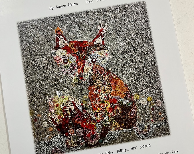 Freida Fox Collage Quilt Pattern by Laura Heine - Etsy