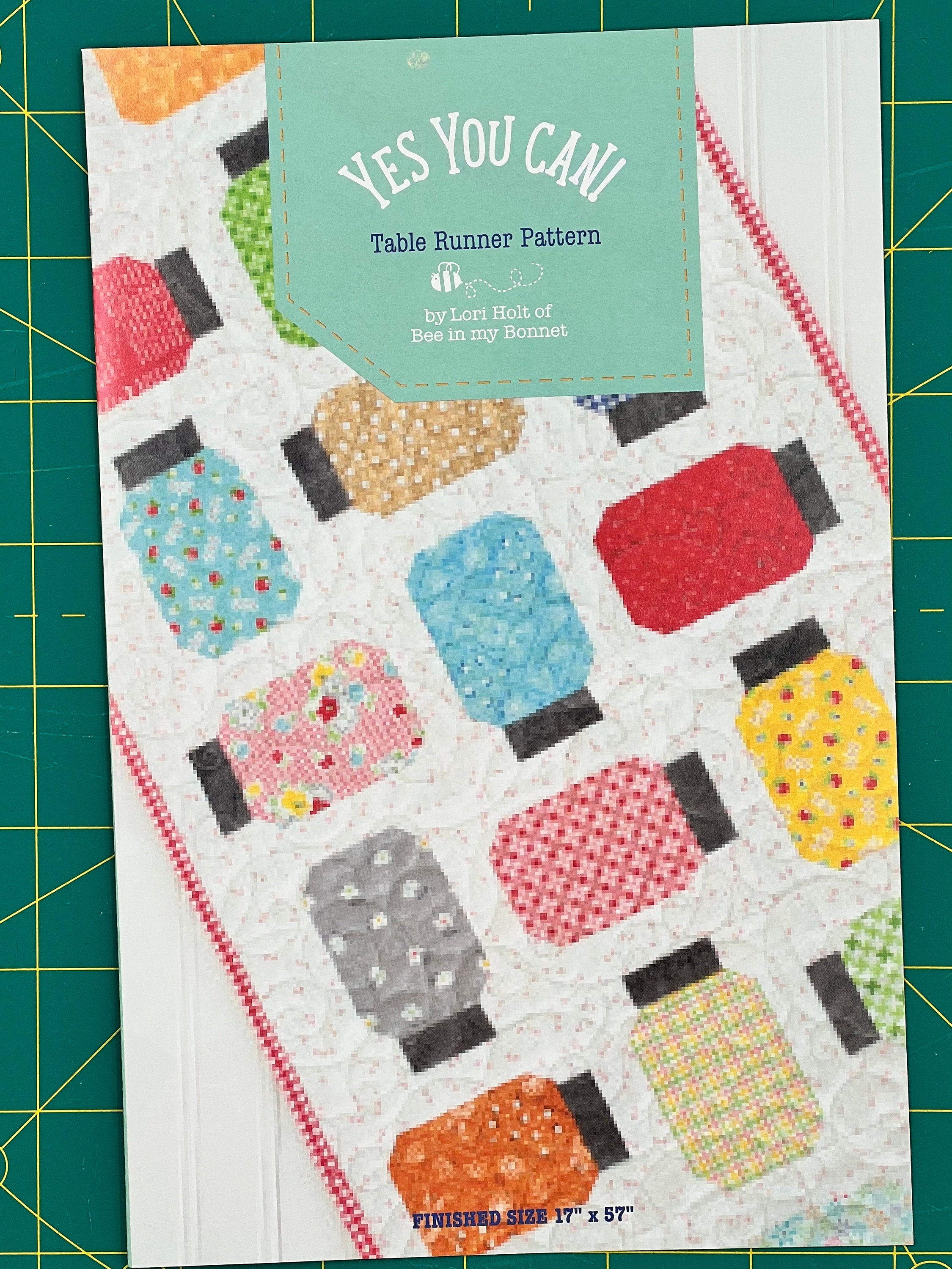 Yes You Can Canning Jar Themed Quilted Table Runner Pattern by Lori ...
