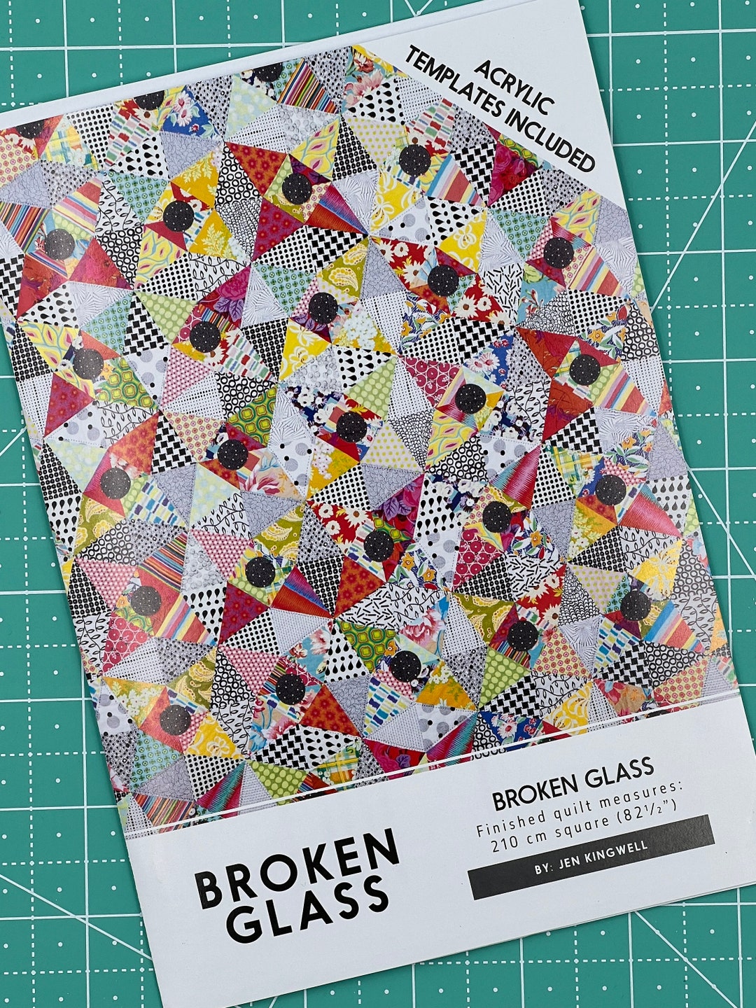 Broken Glass Patchwork Quilt Pattern and Acrylic Template by Jen ...