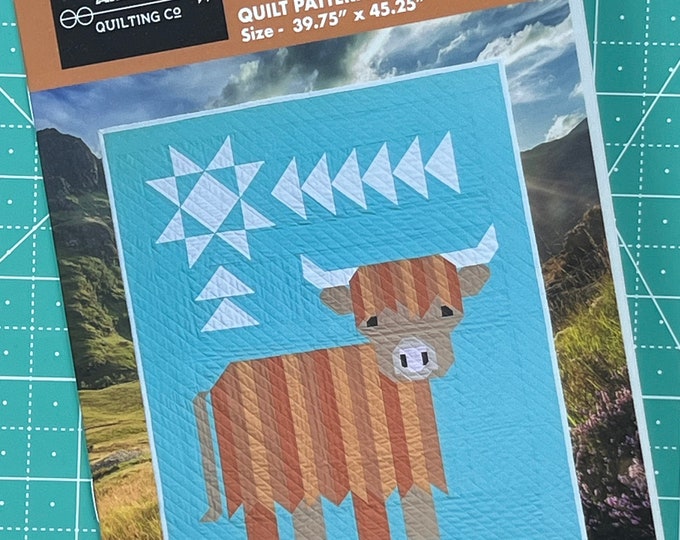 CATTLE CALL: A Highland Coo (COW) Traditionally Pieced Patchwork Quilt ...