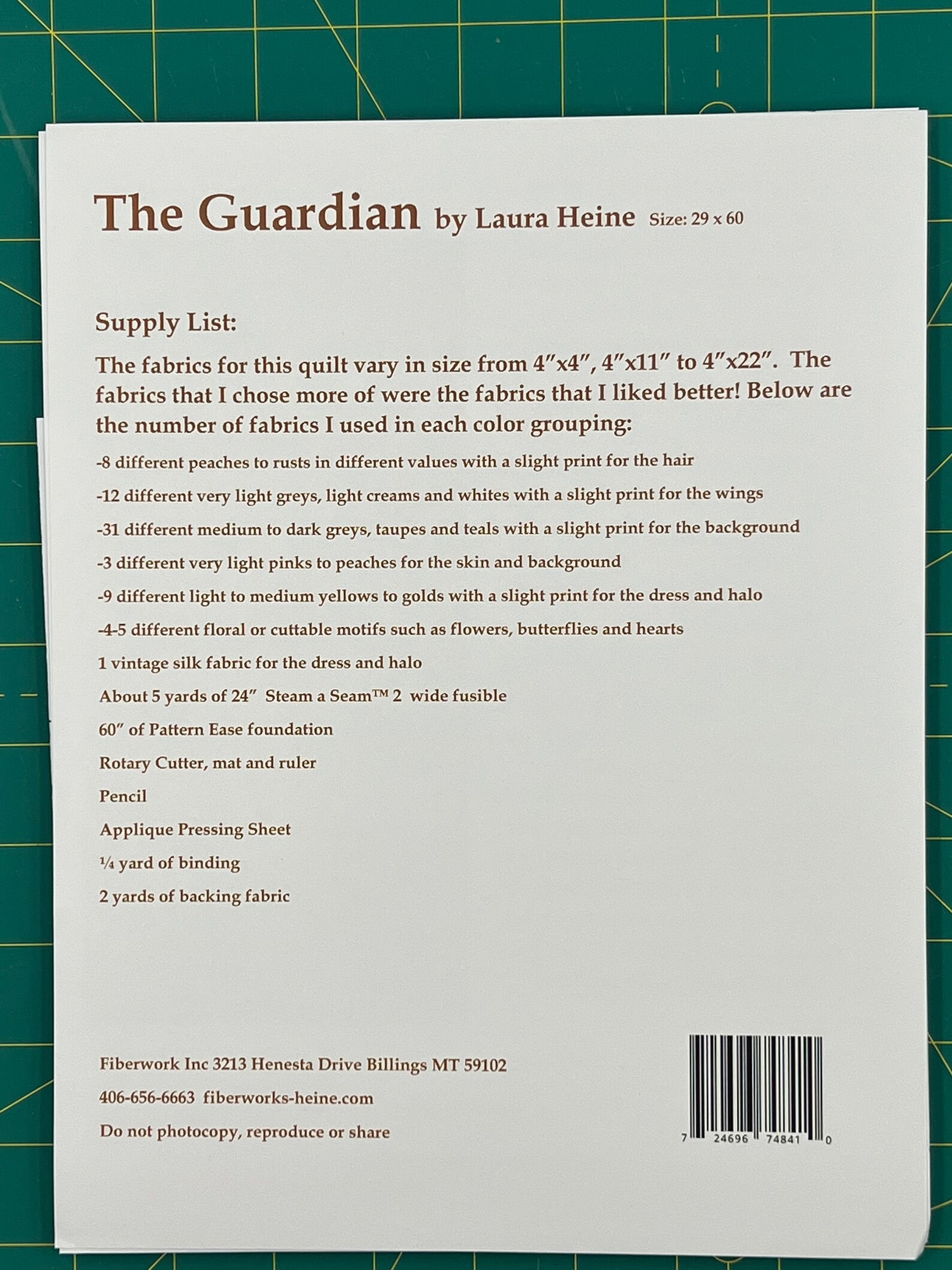 The Guardian Angel Collage Quilt Pattern by Laura Heine of Fiberworks ...