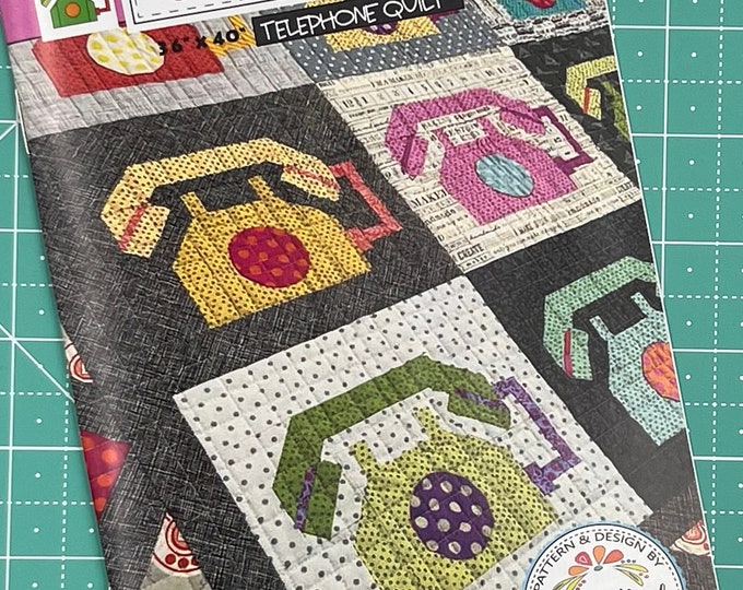 Off the Hook Telephone Printed Quilt Pattern by Sherri Noel - Etsy