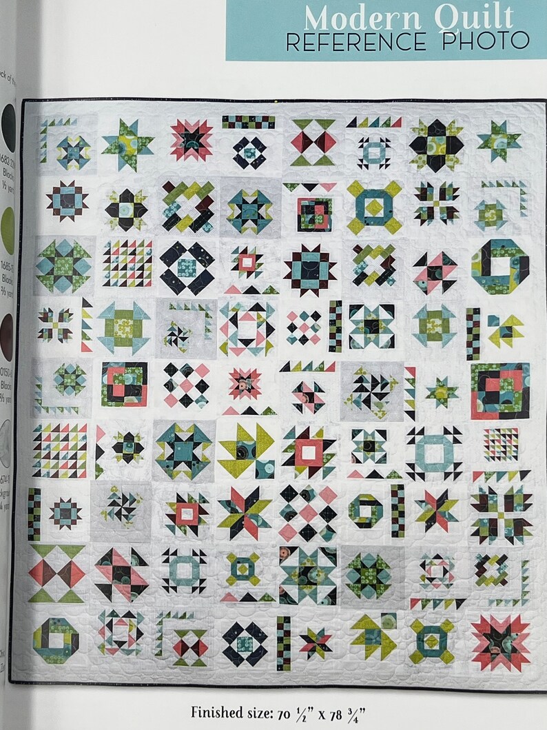 Summer Moon Sampler Patchwork Quilt Pattern Block of the Month - Etsy