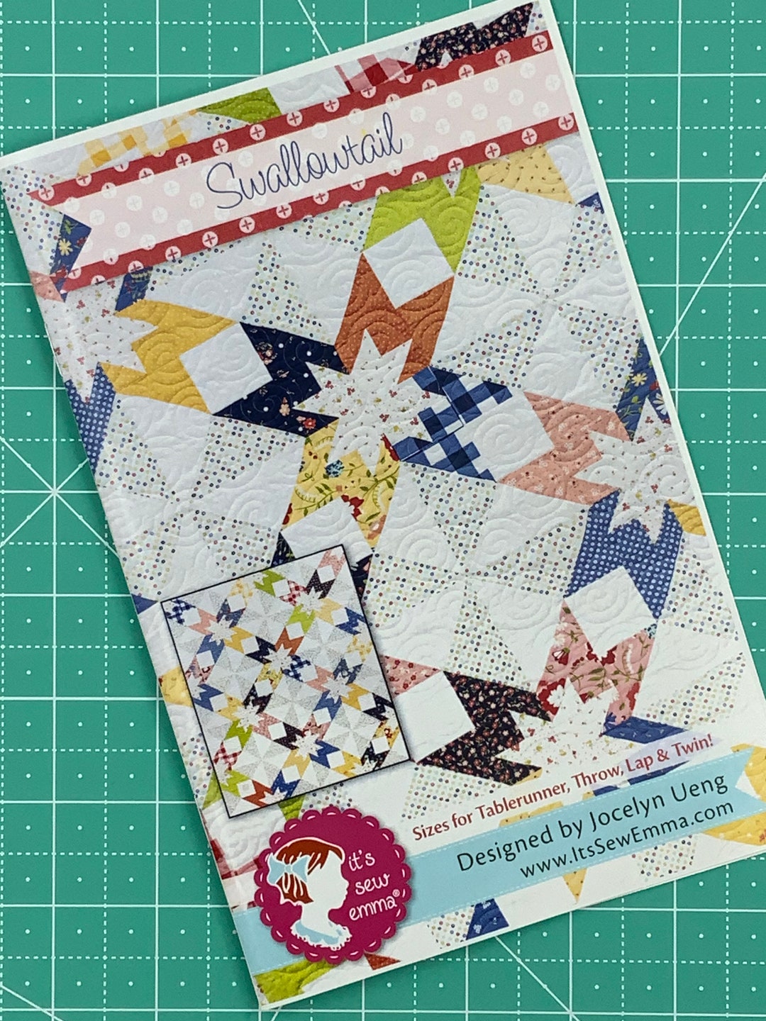 Swallowtail Patchwork Stars Quilt Pattern From It’s Sew Emma Four Sizes Fat Eighth Friendly - Etsy