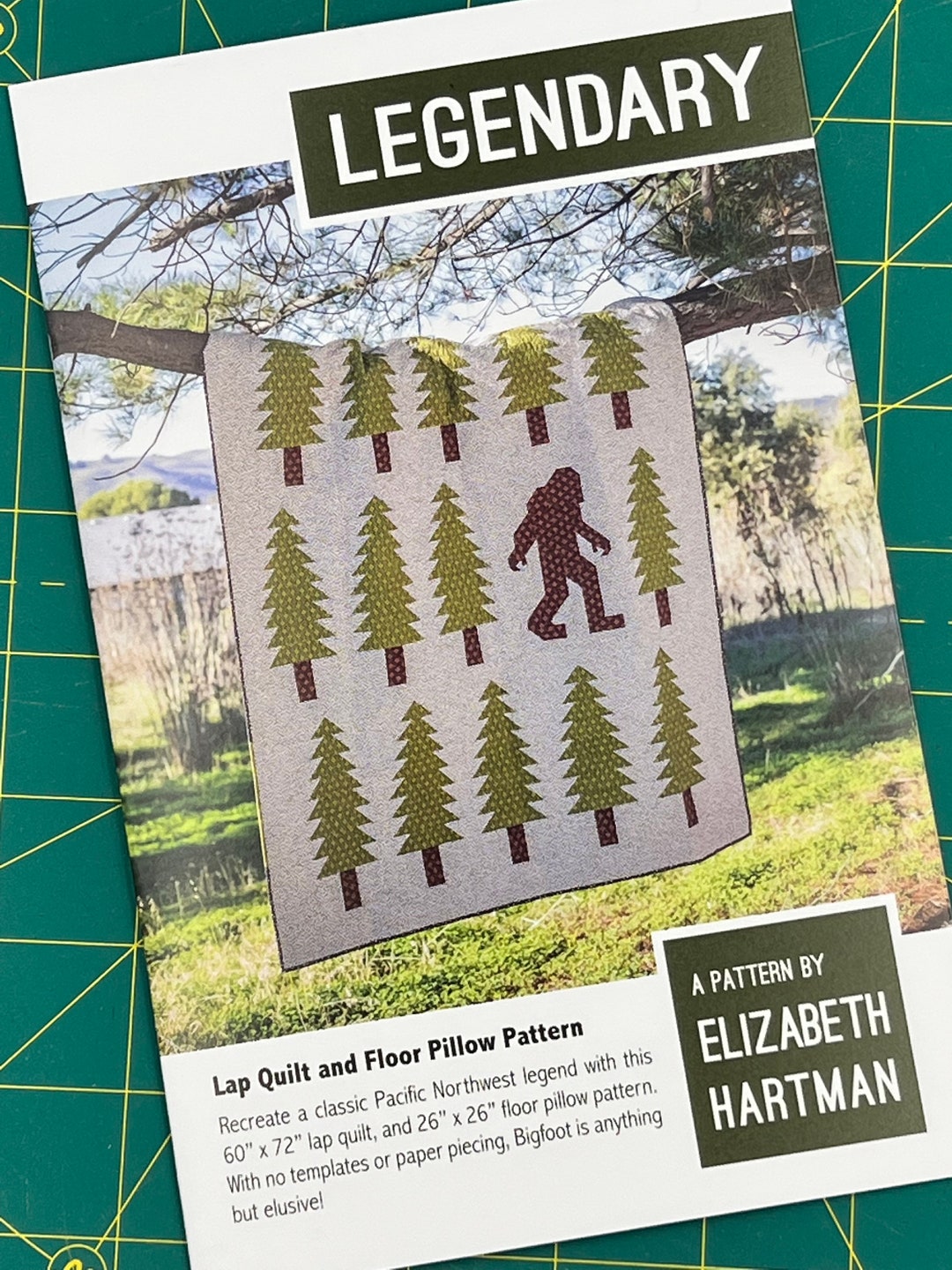 Legendary Big Foot in the Pine Forest Quilt Pattern by Elizabeth Hartman - Etsy