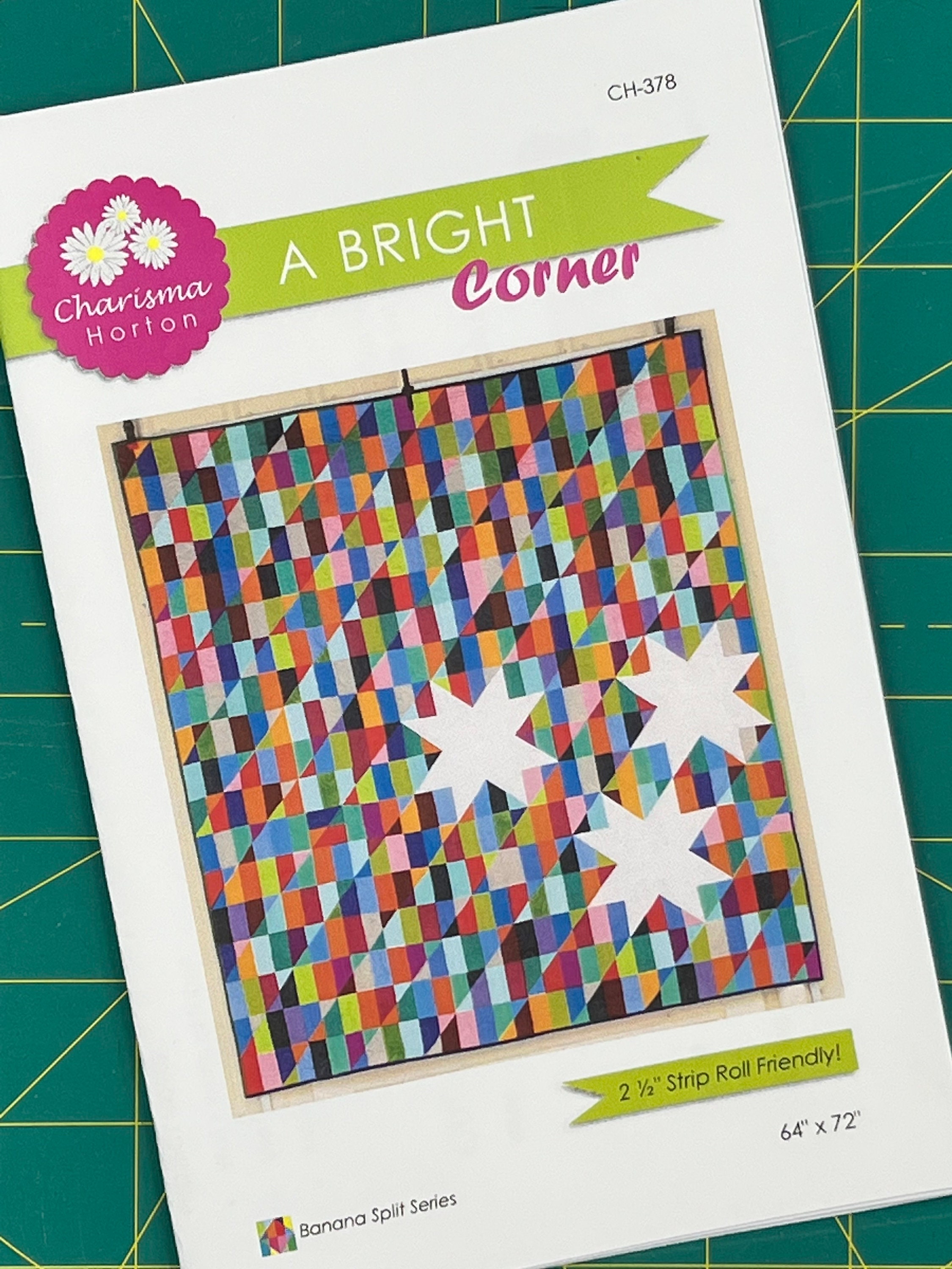 A Bright Corner, Bold and Modern Jelly Roll Scrap Quilt Pattern by ...