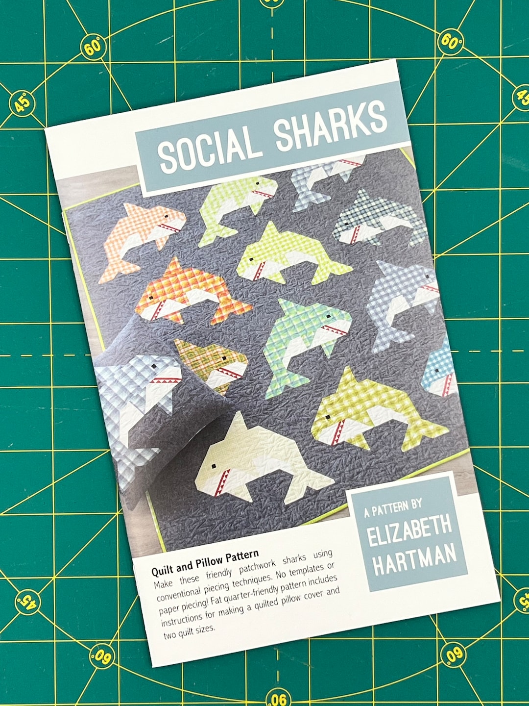 Social Sharks Quilt Pattern by Elizabeth Hartman Masculine - Etsy