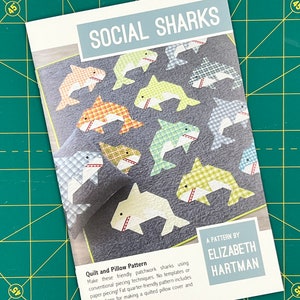 Social Sharks Quilt Pattern by Elizabeth Hartman Masculine - Etsy