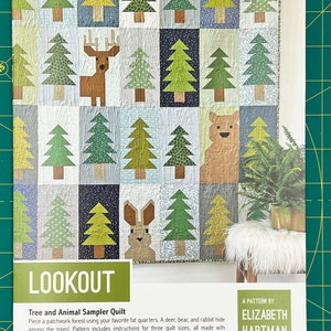 Lookout Forest Animals in Trees Quilt Pattern by Elizabeth Hartman - Etsy
