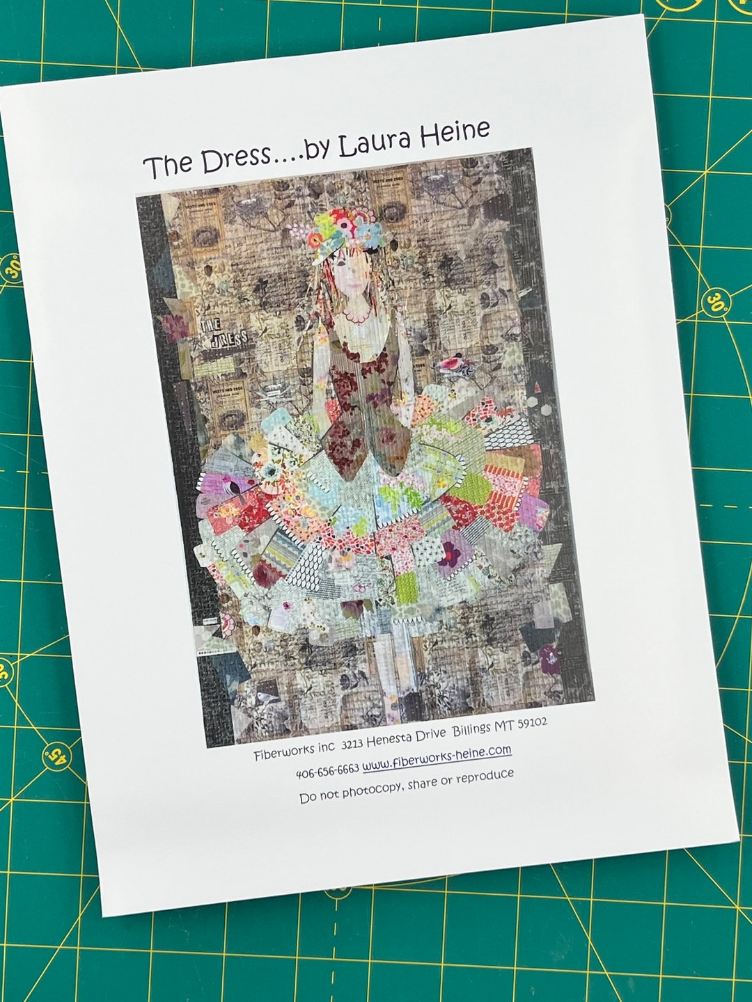 The Dress Collage Quilt Pattern by Laura Heine of Fiberworks - Etsy