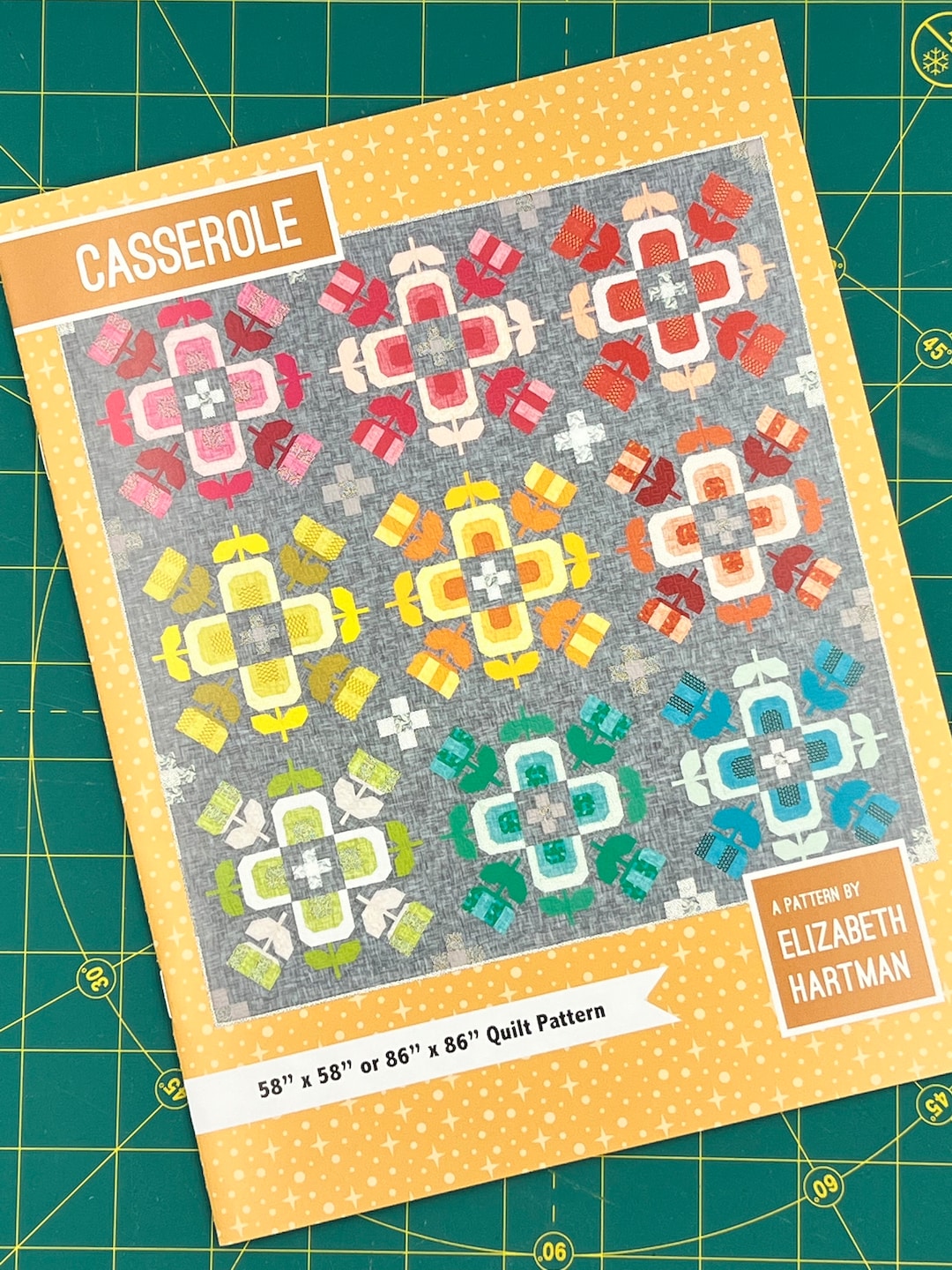 Casserole Patchwork Quilt Pattern by Elizabeth Hartman Has Retro Vibes ...