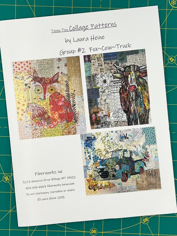 Fox Cow Truck Teeny Tiny Laura Heine Collage Quilt Pattern - Etsy