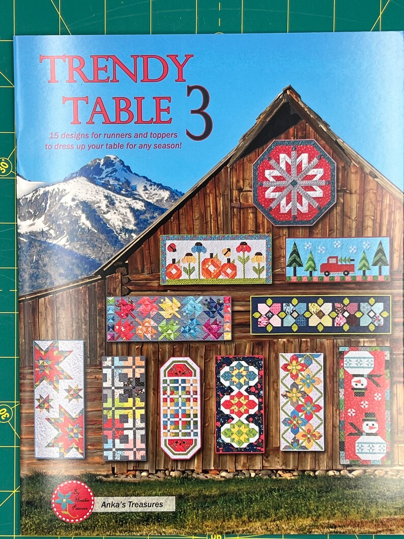 Trendy Table 3 Table Runner Quilt Pattern Book by Anka’s Treasures - Etsy