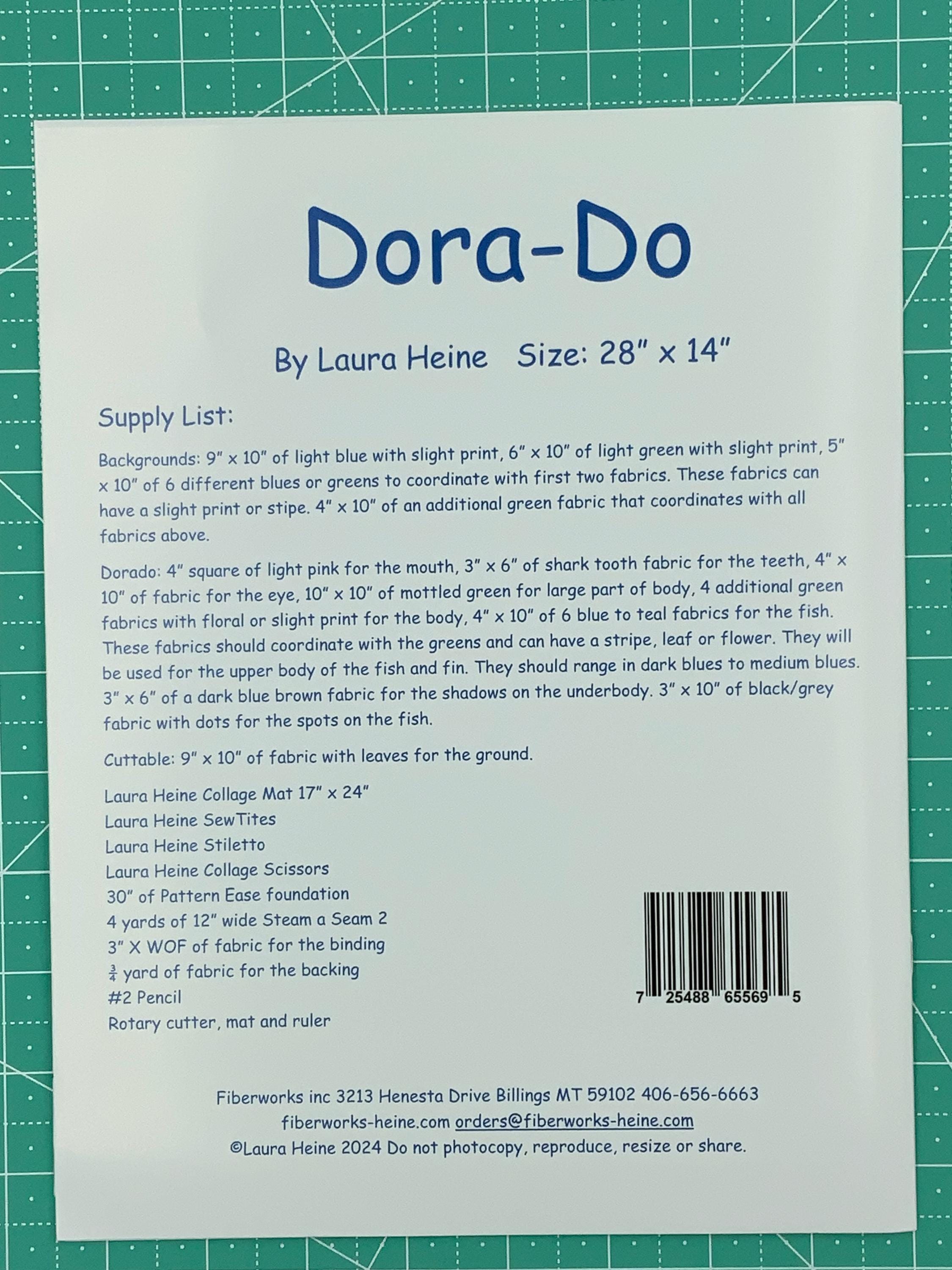 Dora-do Ocean Fish Collage Quilt Pattern by Laura Heine of Fiberworks ...
