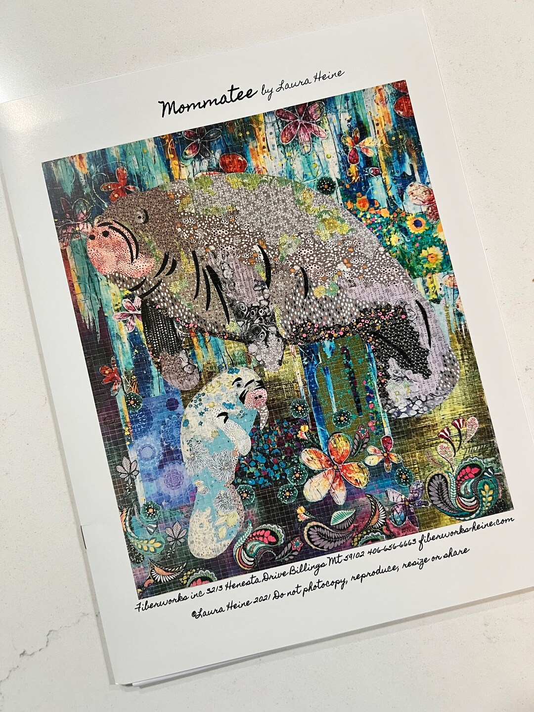 Mommatee Manatee Collage Quilt Pattern by Laura Heine - Etsy