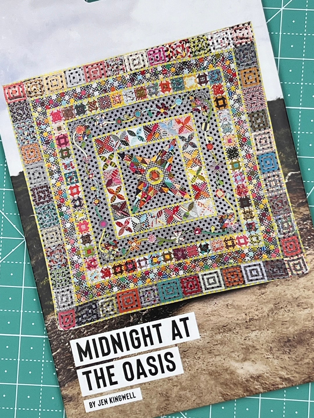 MIDNIGHT at the OASIS MEDALLION Style Quilt Pattern by Jen Kingwell - Etsy