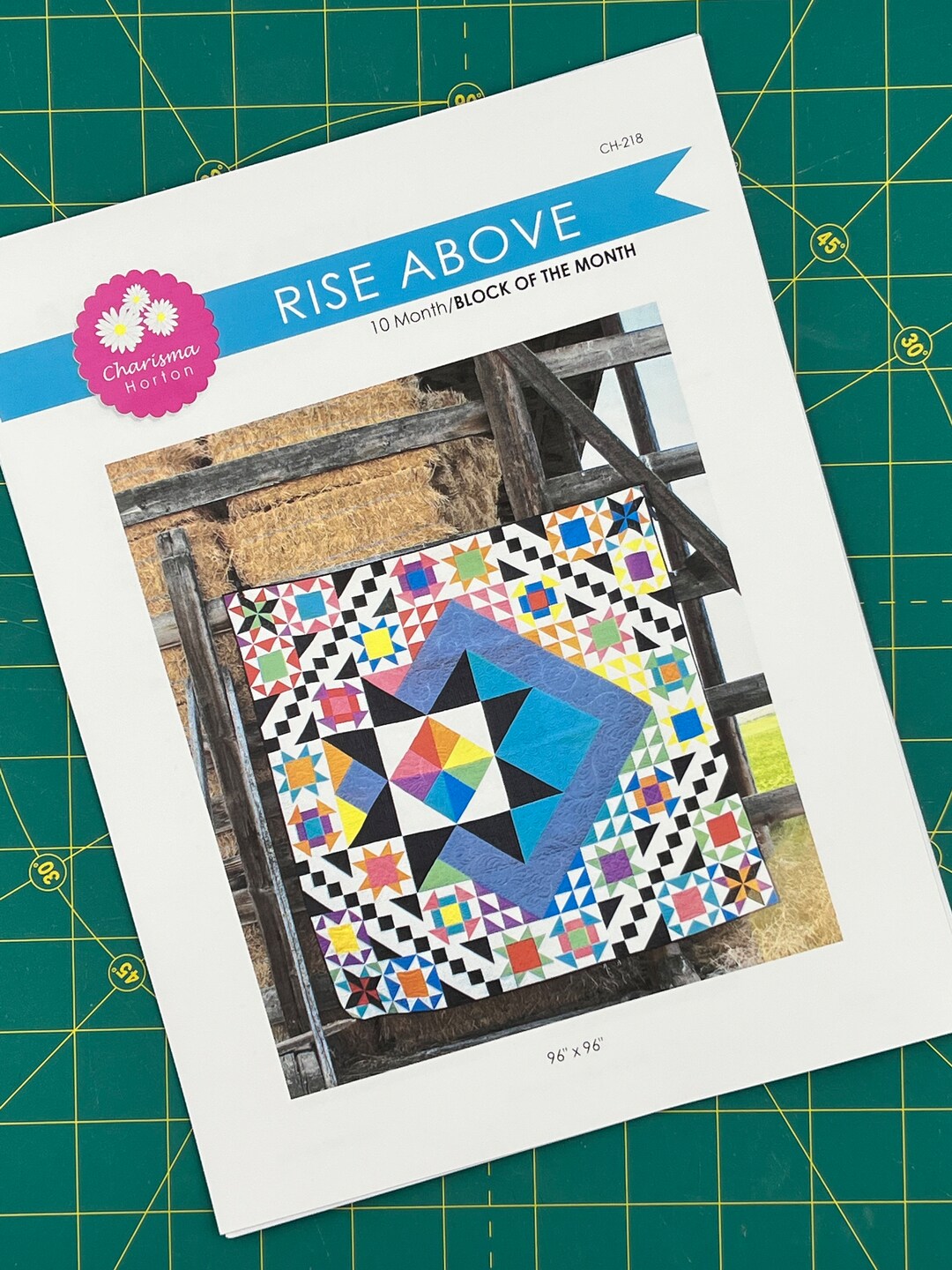 Rise Above Bold, Modern, Colorful, Block of the Month Quilt Pattern by ...