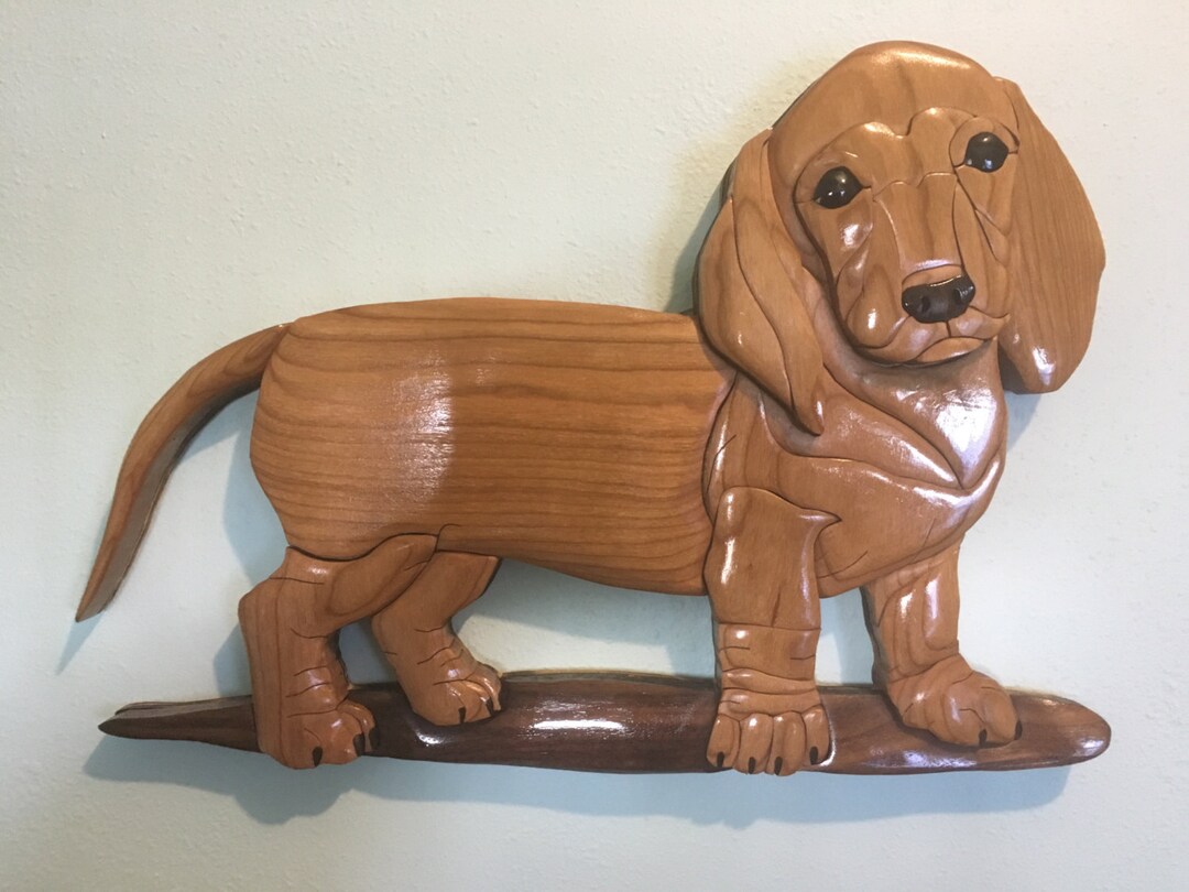 Dachshund Intarsia - Etsy