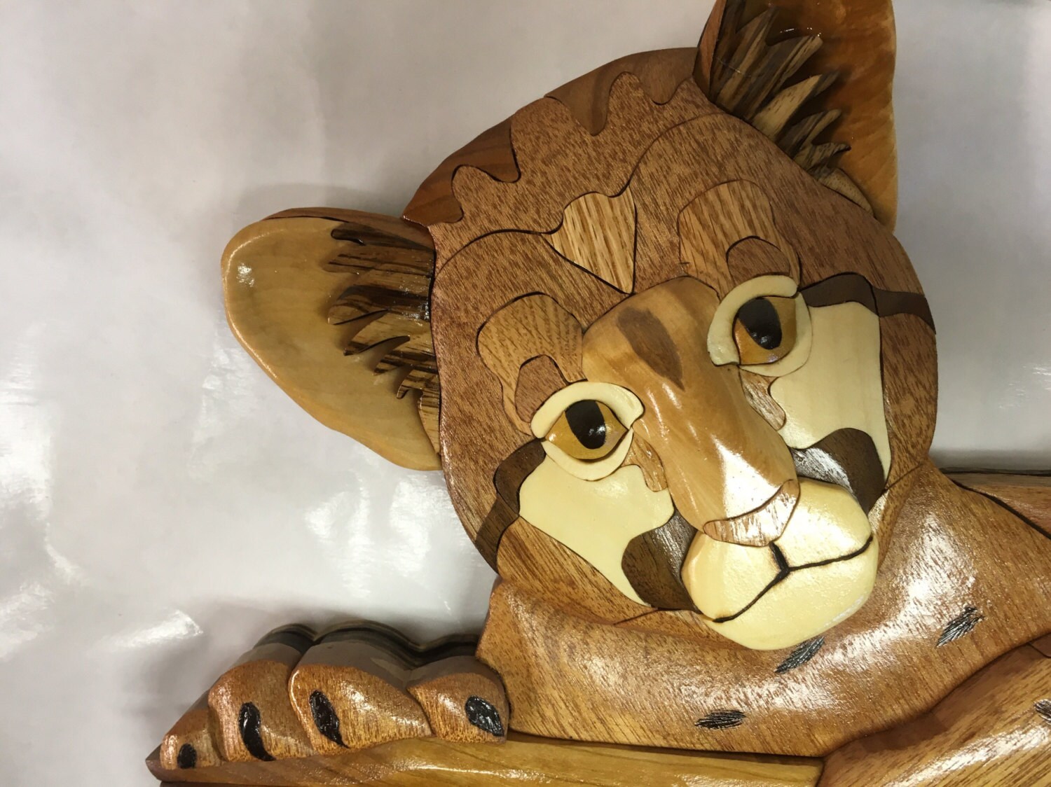 Cougar Cub Intarsia | Etsy