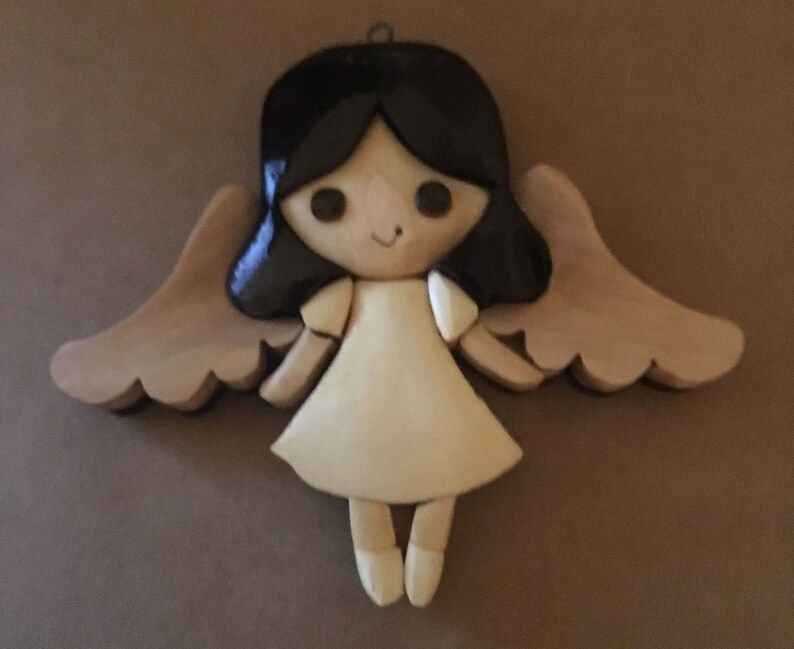 Angel Intarsia Ornament - Etsy