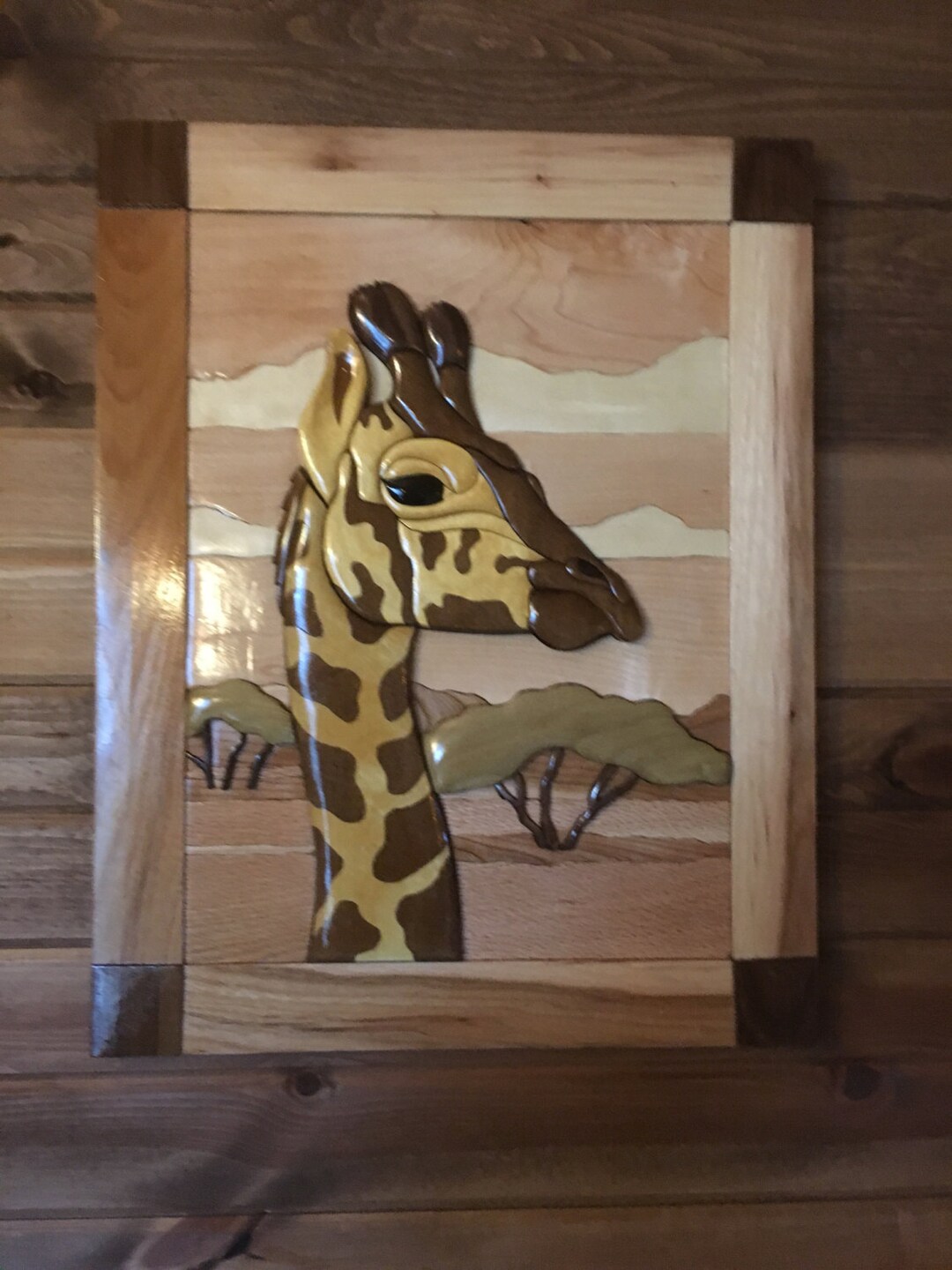 Giraffe Intarsia - Etsy