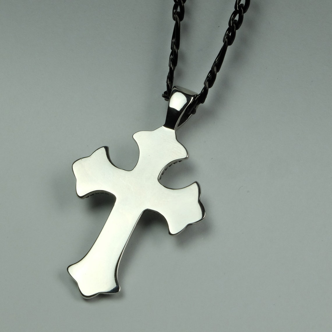 Classic Cross Dark Titanium Steel & Black Plated Stainless - Etsy