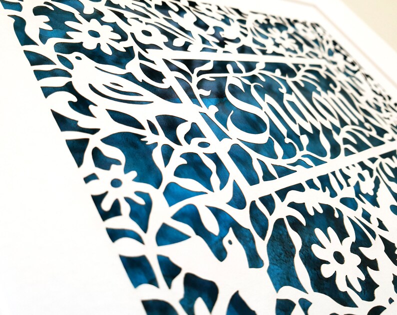 Shalom Sign Paper Cut Art Hello Goodbye Peace Hebrew Jewish - Etsy