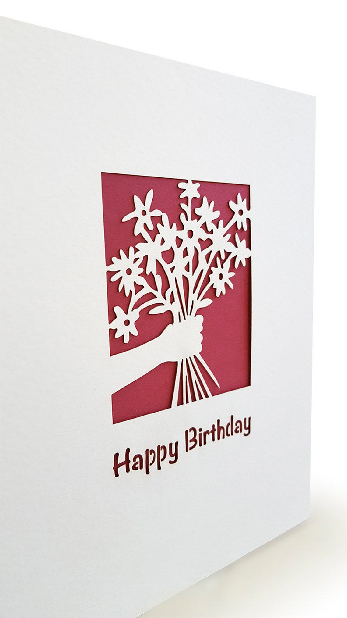 Happy Birthday Papercut Cards Set of 5 Judaica Papercut | Etsy