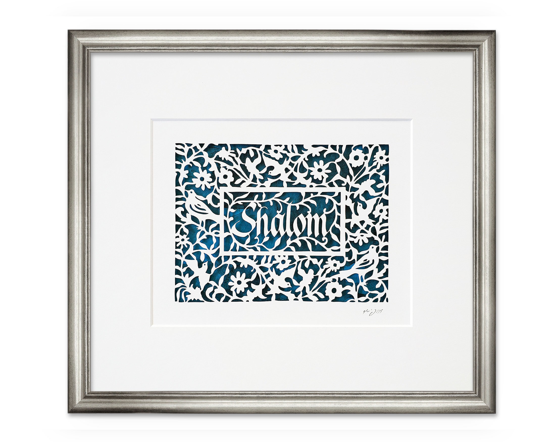 Shalom Sign Paper Cut Art Hello Goodbye Peace Hebrew Jewish | Etsy