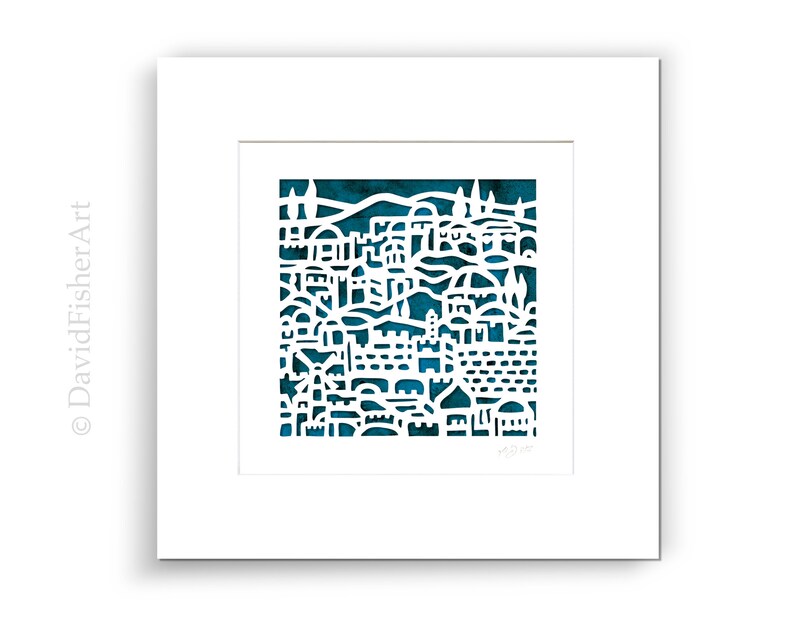 Old Jerusalem, Holy Land Gift Souvenir, Judaica Papercut, Zion, Jewish ...