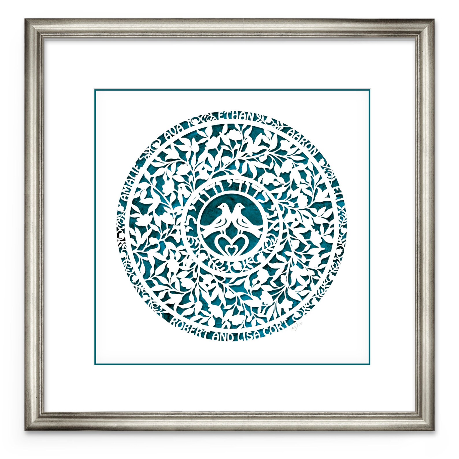 Ani Ledodi Vedodi Li Personalized Romantic Hebrew ROUND Paper Cut, Gift ...