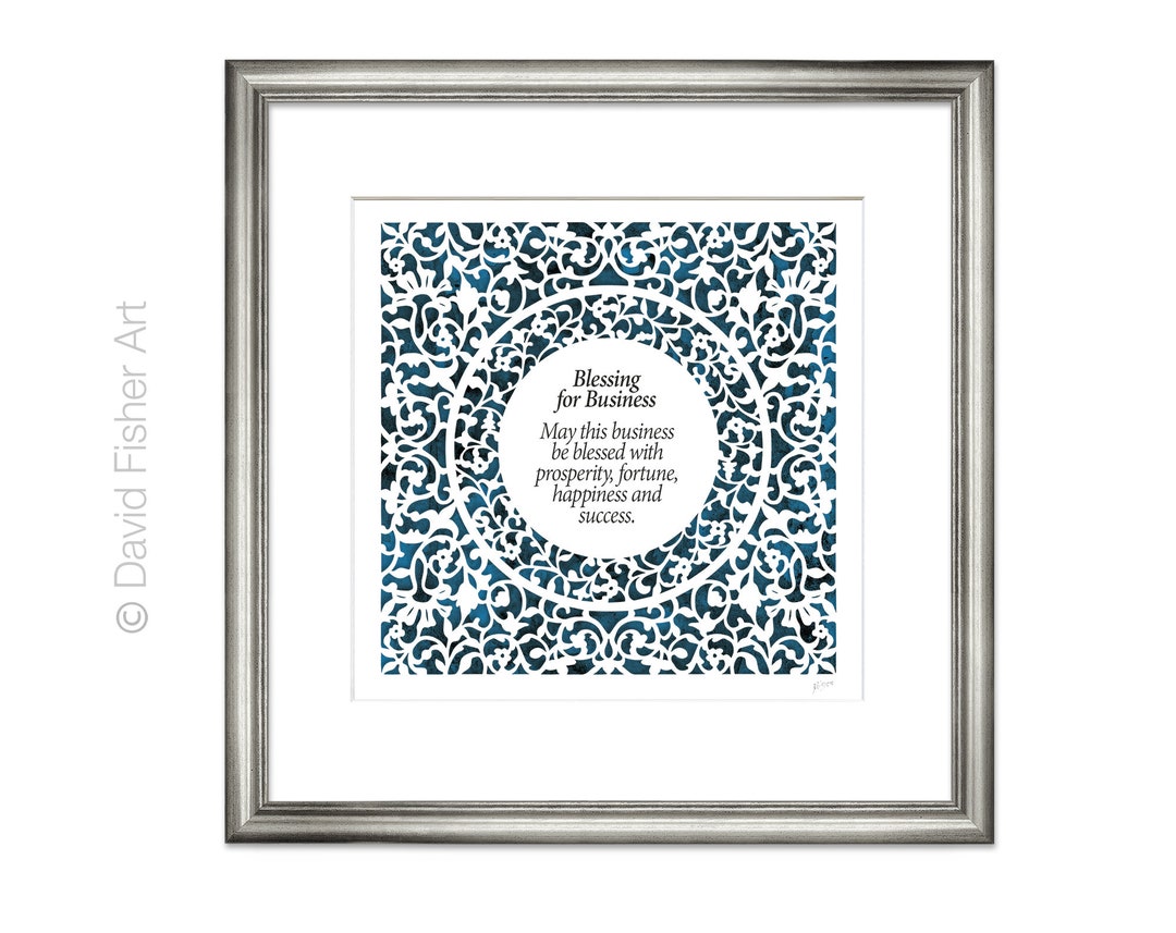 Business Blessing Wall Hanging Papercut, Good Luck Gift, Success New ...