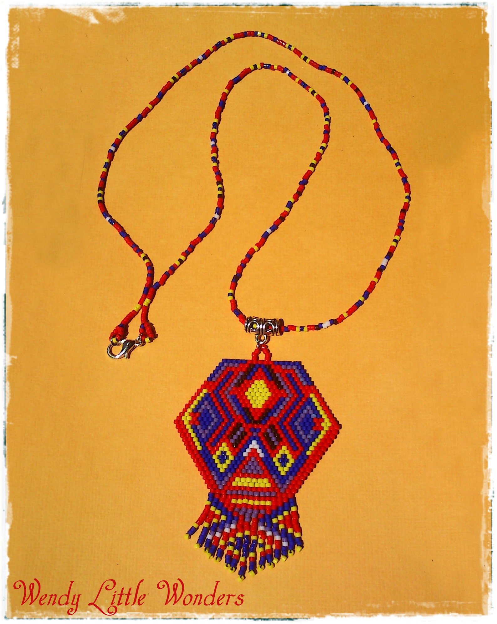 NATIVE AMERICAN Style Necklace Tribal Pendant With Fringe | Etsy Australia