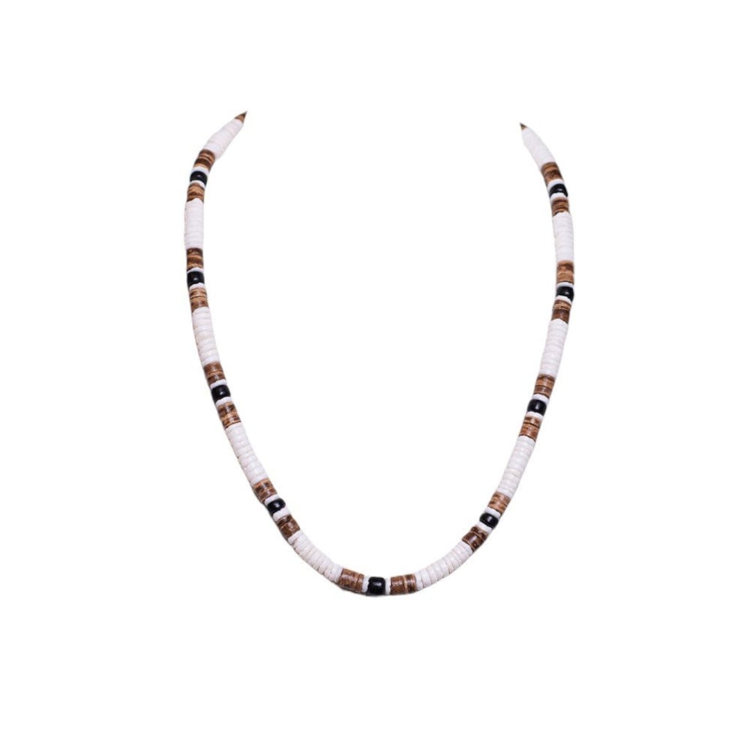 Bluerica Puka Shell & Coconut Shell Beads Necklace - Etsy