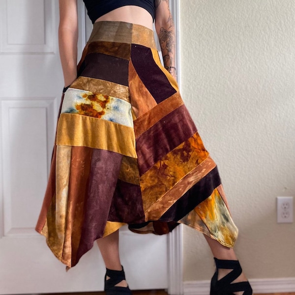 Patchwork Skirt - Etsy