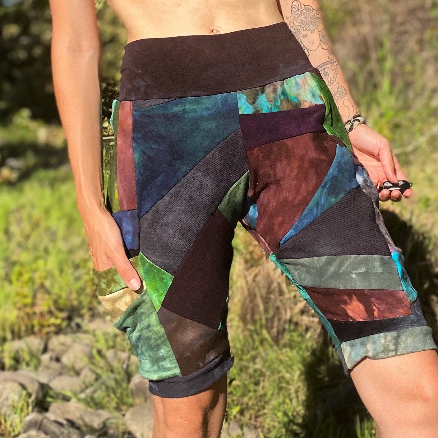 Made to Order-patchwork Short Shorts organic | Etsy