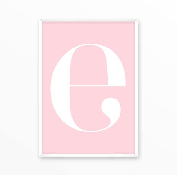 Buchstabe e Druck E Initialen Poster skandinavisch | Etsy