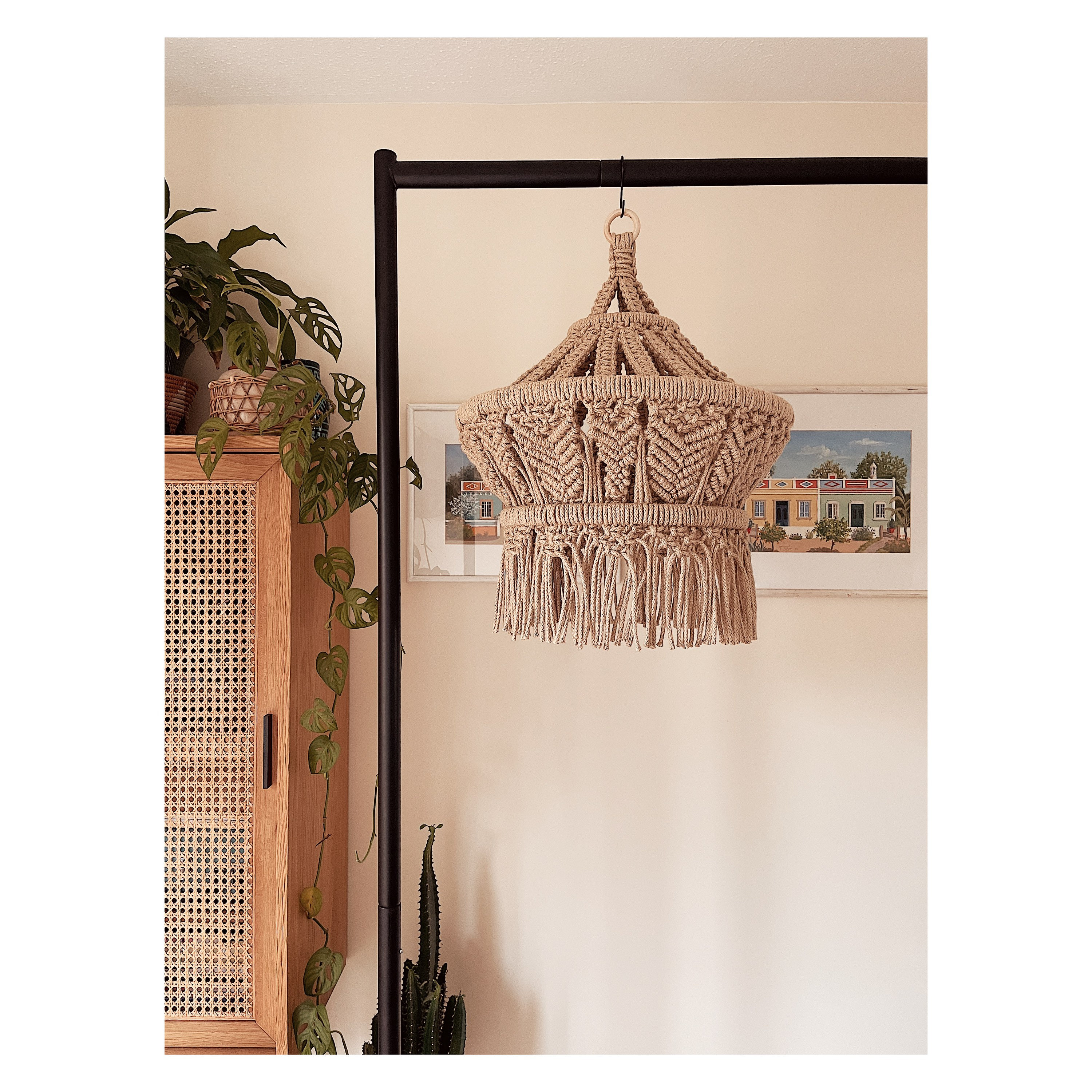 Macrame Chandelier, Macrame Lantern, Bohemian Chandelier, Macrame ...
