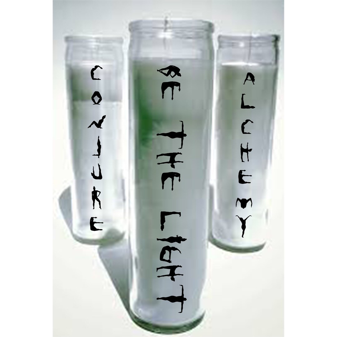 Tar Baby Code CANDLES Conjure, Be the Light, Alchemy, Cleanse, White, 7 ...