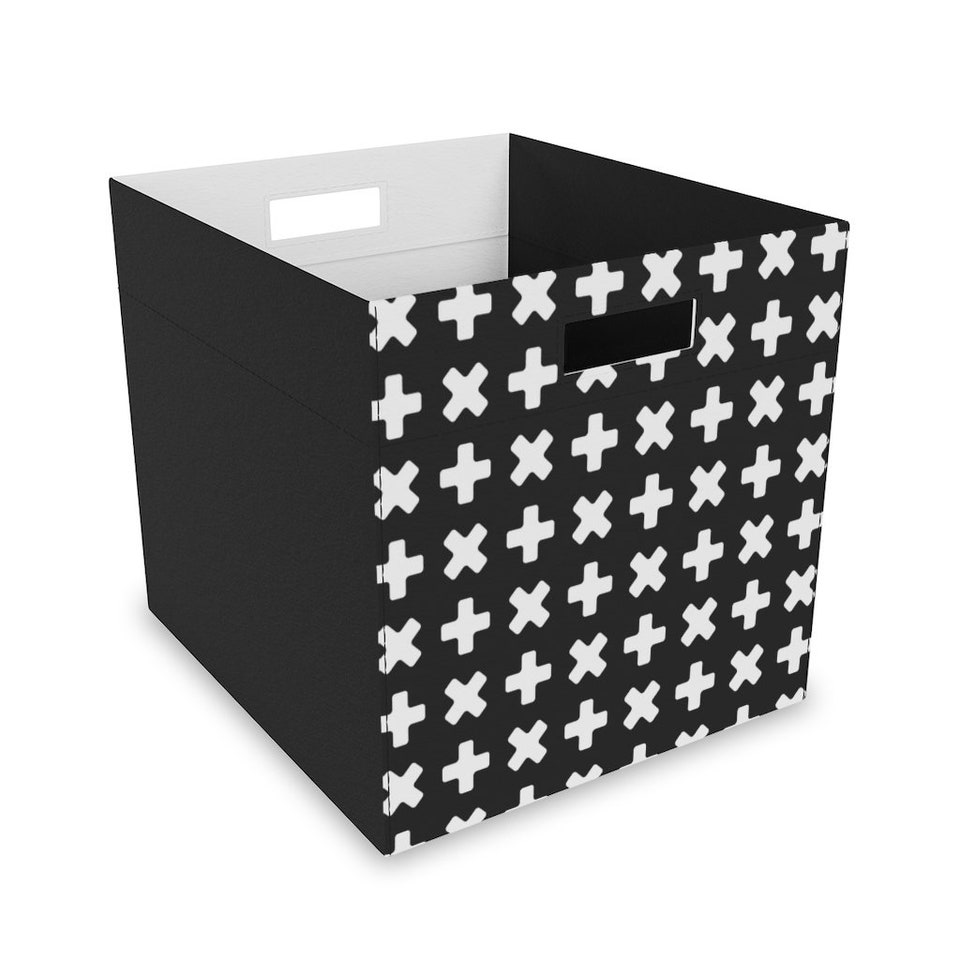 Storage Bin Scandi Cross, Felt Box Black and White sold by Sorrowful ...