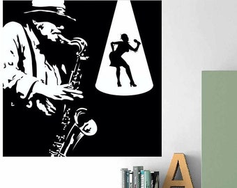 Jazz Dancer Wall Decal - Etsy